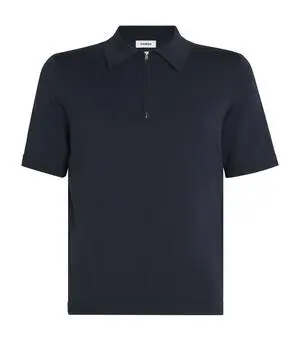 Sandro Half-zip Polo Shirt Blue