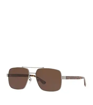 Gucci Metal Pilot Sunglasses - Silver