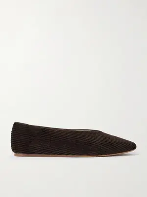 Le Monde Beryl Regency Corduroy Ballet Flats - Brown