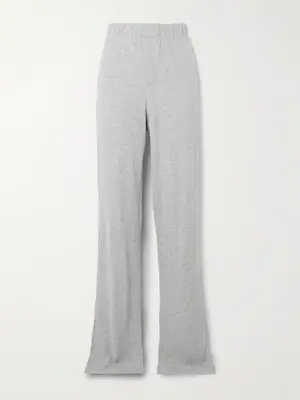 Eterne Waffle-knit Jersey Track Pants - Gray