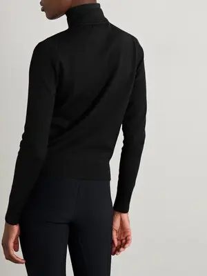 Aztech Mountain Etta Layered Wool-blend Turtleneck Sweater