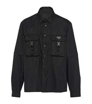 Prada Re-nylon Triangle Shirt - Black