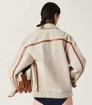 Miu Miu Jacquard Canvas Zip-up Jacket