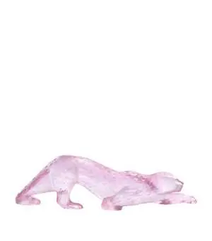 Lalique Large Rose Nebula Zeila Panther - Clear