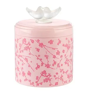 Lalique Large Rose Nebula Fleurs De Cerisier Box - Clear