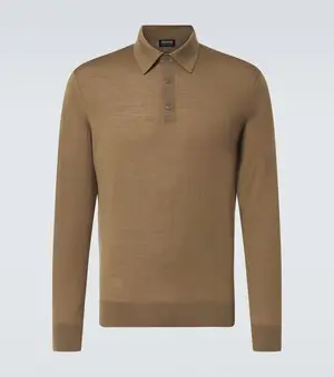 Zegna Wool Polo Shirt - Green