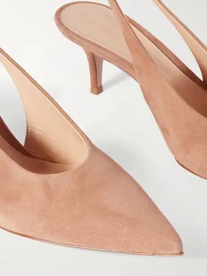 GIANVITO ROSSI Robbie 45 Suede Slingback Pumps