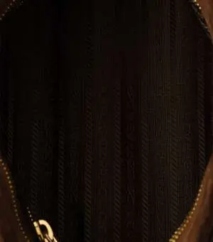 Prada Medium Suede Bonnie Shoulder Bag - Brown