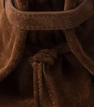 Prada Medium Suede Bonnie Shoulder Bag - Brown