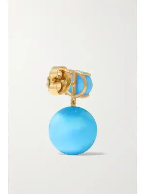 Irene Neuwirth Gumball Turquoise And 18-karat Gold Drop Earrings