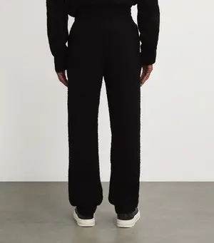 COLE BUXTON Wool-blend Logo Sweatpants - Black