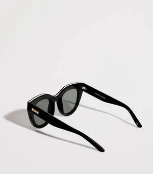 Le Specs Oversized Air Heart Sunglasses - Black