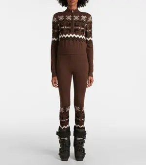 Perfect Moment Nordic Intarsia High-rise Wool Leggings