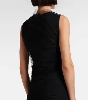 Dorothee Schumacher Draped Tulle Top - Black