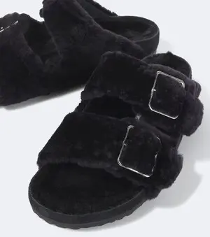 BIRKENSTOCK Arizona Shearling-lined Suede Sandals