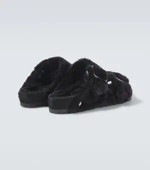 BIRKENSTOCK Arizona Shearling-lined Suede Sandals