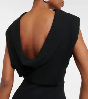 Roland Mouret High Neck Cady Midi Dress