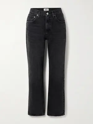 AGOLDE Valen Mid-rise Straight-leg Organic Jeans - Black