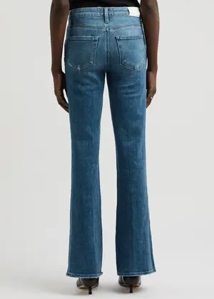 Paige Laurel Canyon Bootcut Jeans In Rock Show Distressed