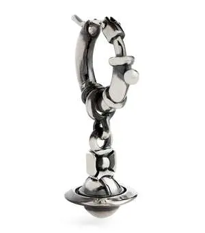 VIVIENNE WESTWOOD Pauliana Single Hoop Earring With Orb Pendant - Silver