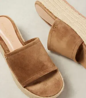 GIANVITO ROSSI Suede Platform Espadrilles