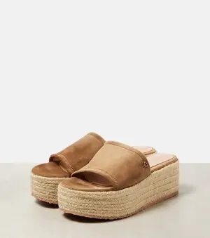 GIANVITO ROSSI Suede Platform Espadrilles