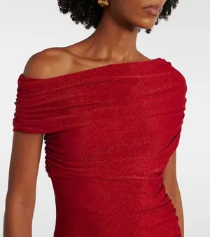 Diane Von Furstenberg Agustin Lame Midi Dress