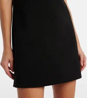 SELF-PORTRAIT Embellished Bow Crepe Mini Dress