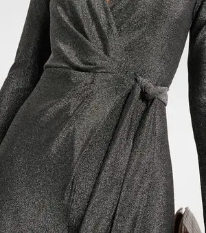 Diane Von Furstenberg Cosima Two Lame Wrap Jumpsuit