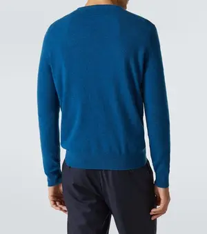 Zegna Cashmere Crew Neck Sweater - Blue