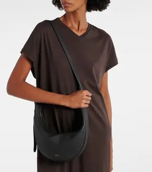 Khaite Augustina Small Leather Crossbody Bag - Black