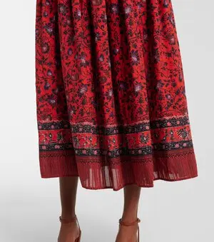 Ulla Johnson Mona Floral Cotton-blend Midi Dress