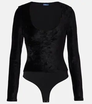 Polo Ralph Lauren Velvet Bodysuit - Black