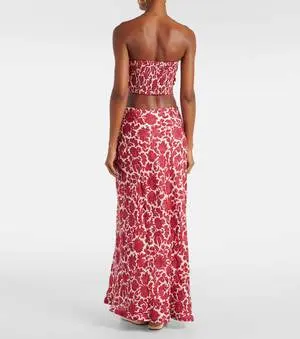 Faithfull The Brand Antibes Printed Linen Maxi Skirt