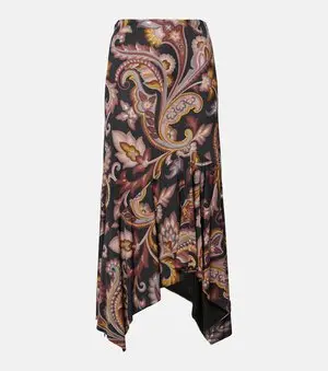 Etro Paisley Print Jersey Maxi Skirt - Multicoloured
