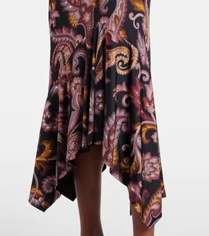 Etro Paisley Print Jersey Maxi Skirt