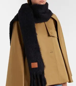 Loewe Anagram Mohair And Wool-blend Scarf