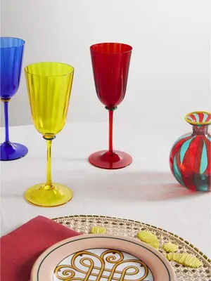 La DoubleJ Set Of Eight Murano Wine Glasses - Multi
