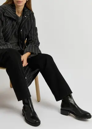 AeydĒ Jack Leather Chelsea Boots - Black