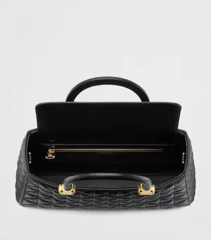 BVLGARI Leather Serpentine Duo Top-handle Bag