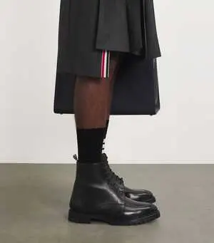 Thom Browne Leather Lace-up Combat Boots