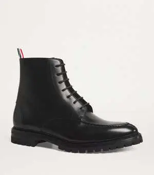Thom Browne Leather Lace-up Combat Boots