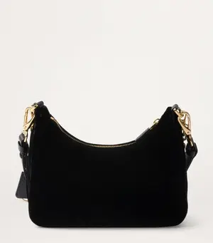 Prada Velvet Re-edition Shoulder Bag - Black
