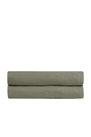 PARACHUTE Linen Fitted Sheet Moss