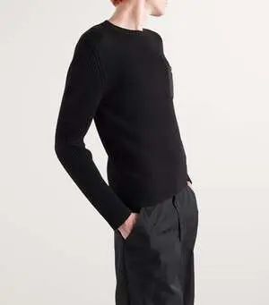 Prada Wool And Nylon Trimmed Sweater