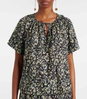 Ulla Johnson Sena Printed Cotton-blend Top - Multicoloured