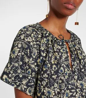 Ulla Johnson Sena Printed Cotton-blend Top - Multicoloured