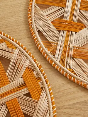 La DoubleJ Set Of Two Straw Placemats