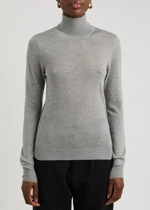 Saint Laurent Cassandre Fine-knit Wool Jumper