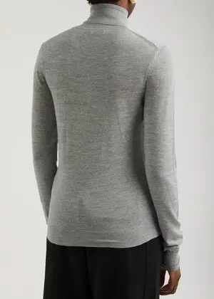 Saint Laurent Cassandre Fine-knit Wool Jumper